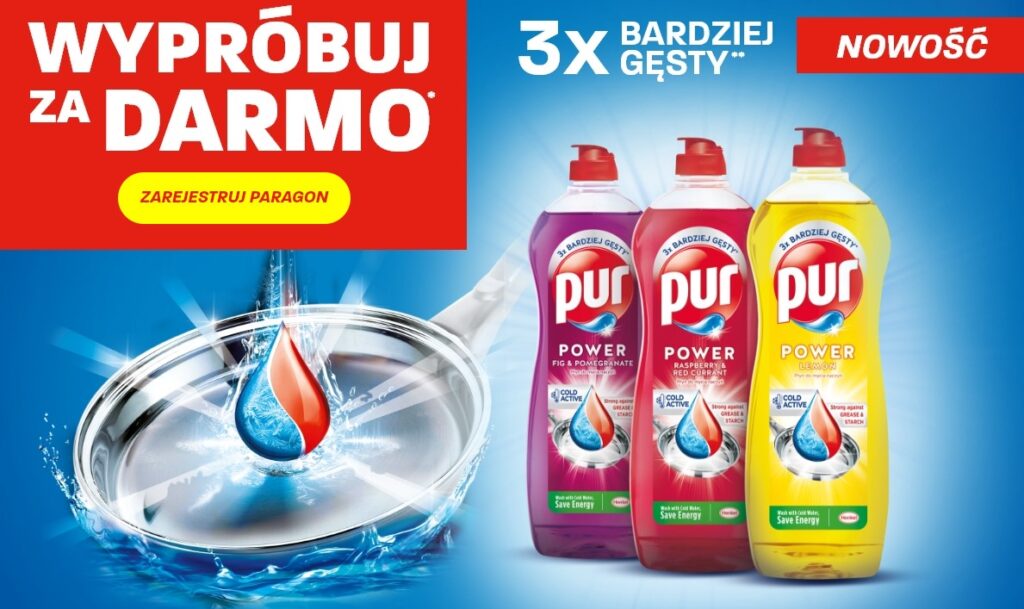Darmowe próbki płynów do mycia naczyń Pur – otrzymaj zwrot pieniędzy za ...